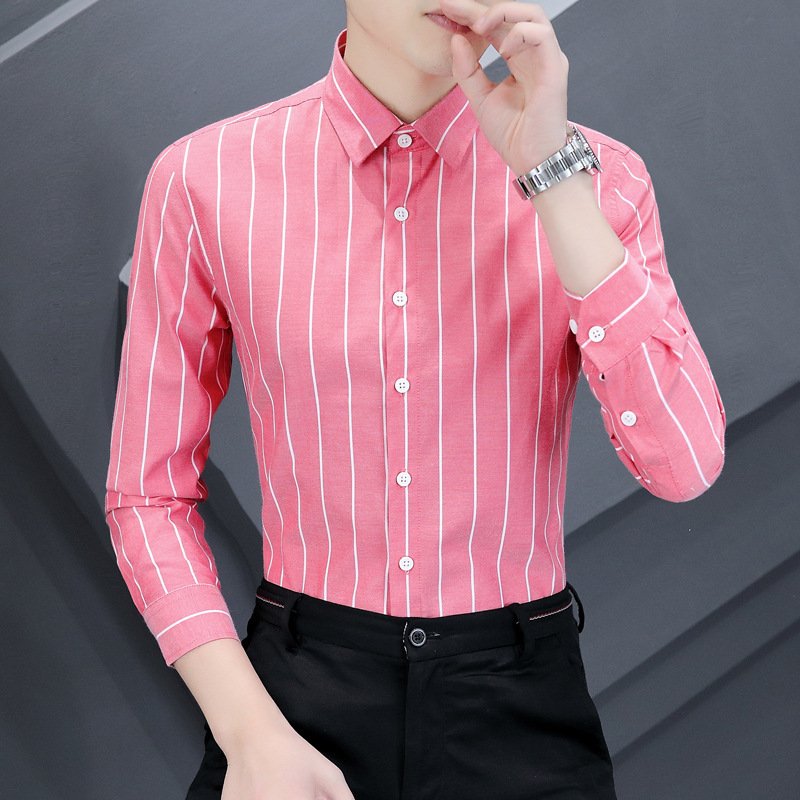 Summer Men’s Casual Long-sleeved Striped Shirt – yellowpromotion.de